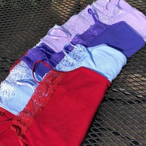 Indigo | Tops | Indigo Cottonspandexlace Spaghetti Tanks Small | Poshmark